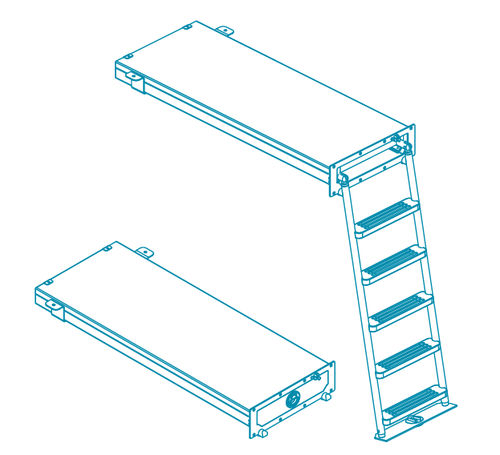 Boat ladder - 01.0758 - TR INOX - retractable / swim / transom-mount