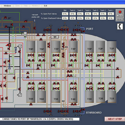 Liquid cargo handling simulator - LCHS - STORM SIM - training / ballast