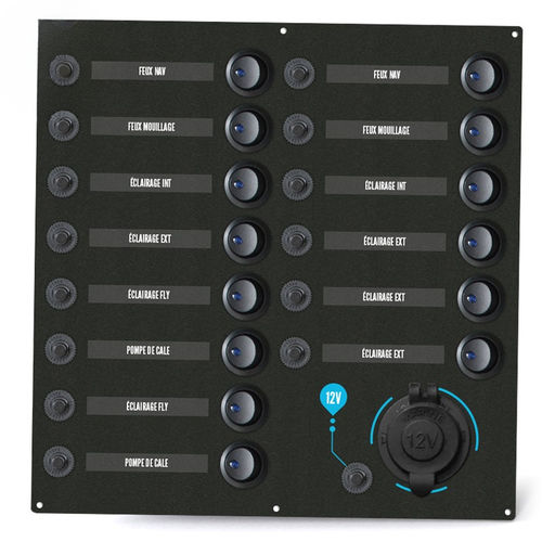 Boat switch panel - ETA14AC - seatronic - lighting / LED / with USB port