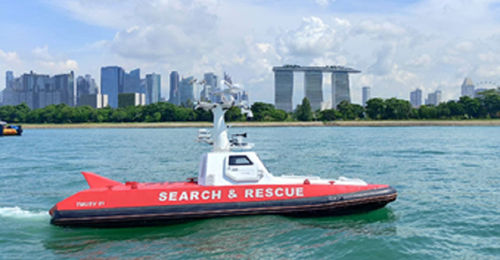 Rescue unmanned surface vehicle - AUTONOMAST™ - ST Engineering - autonomous