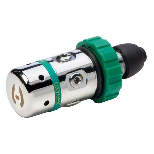 First stage scuba regulator - H-O2 - Hollis - piston / DIN