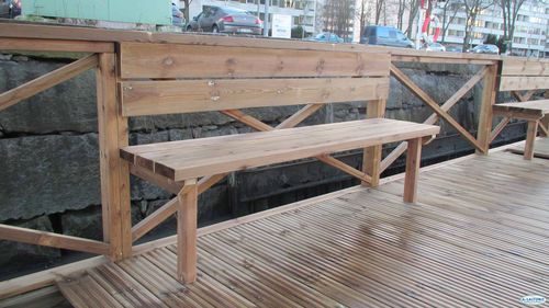 Dock bench - 079200 - A-Laiturit - 2-person / wooden