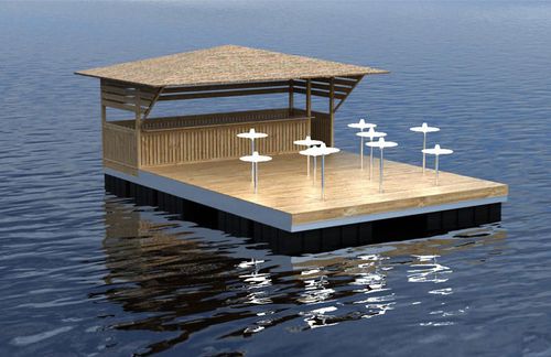 Floating platform - AquaTerrazza - Aquashell - for marinas / custom