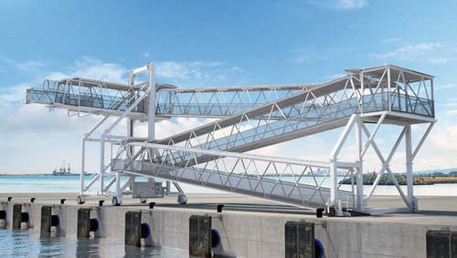 Cruise ship gangway - ARGOS - ADELTE - for ferries / terminal / telescopic