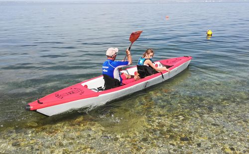 Sit-on-top kayak - DOUBLE 17' - TIKI FACTORY - inflatable / sea / flatwater