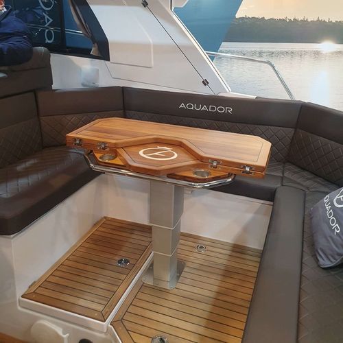 Plywood table top - Eurodesign - teak / for boats