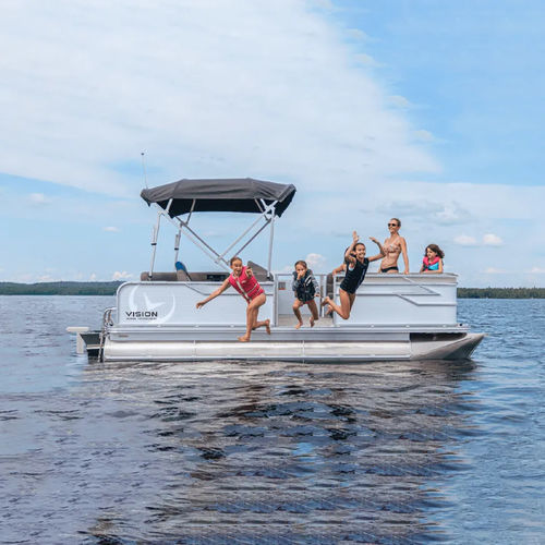 Outboard pontoon boat - V17 - Vision Marine Technologies - electric ...