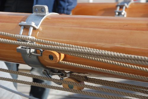 Sailing yacht mast - WoodSpars - wooden / classic / gaff rig