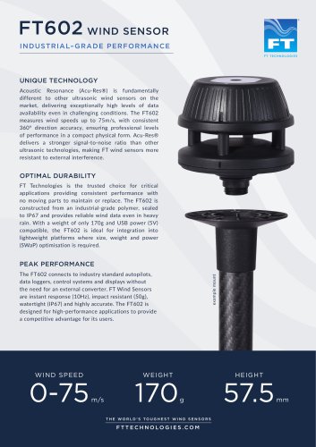 Todos os catálogos e folhetos FT WIND SENSORS