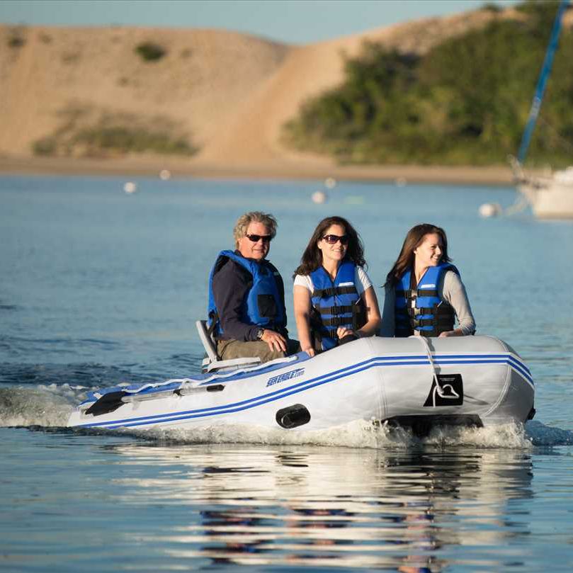 Barco inflável com motor de popa - 106sr - SeaEagle.com - dobrável ...