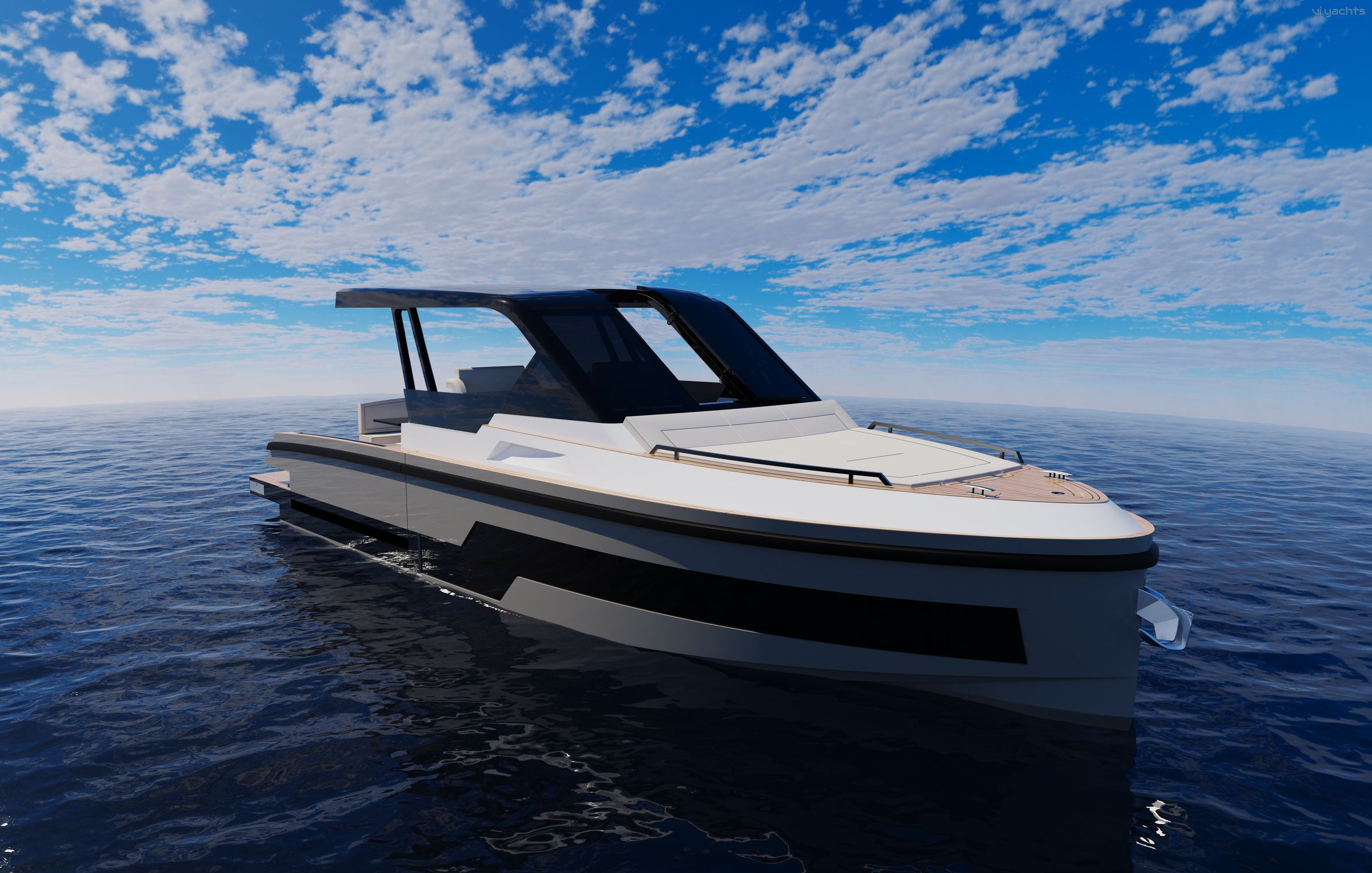 Lancha Express Cruiser com motor de centro - Q4 - Vi Yachts - IPS POD ...