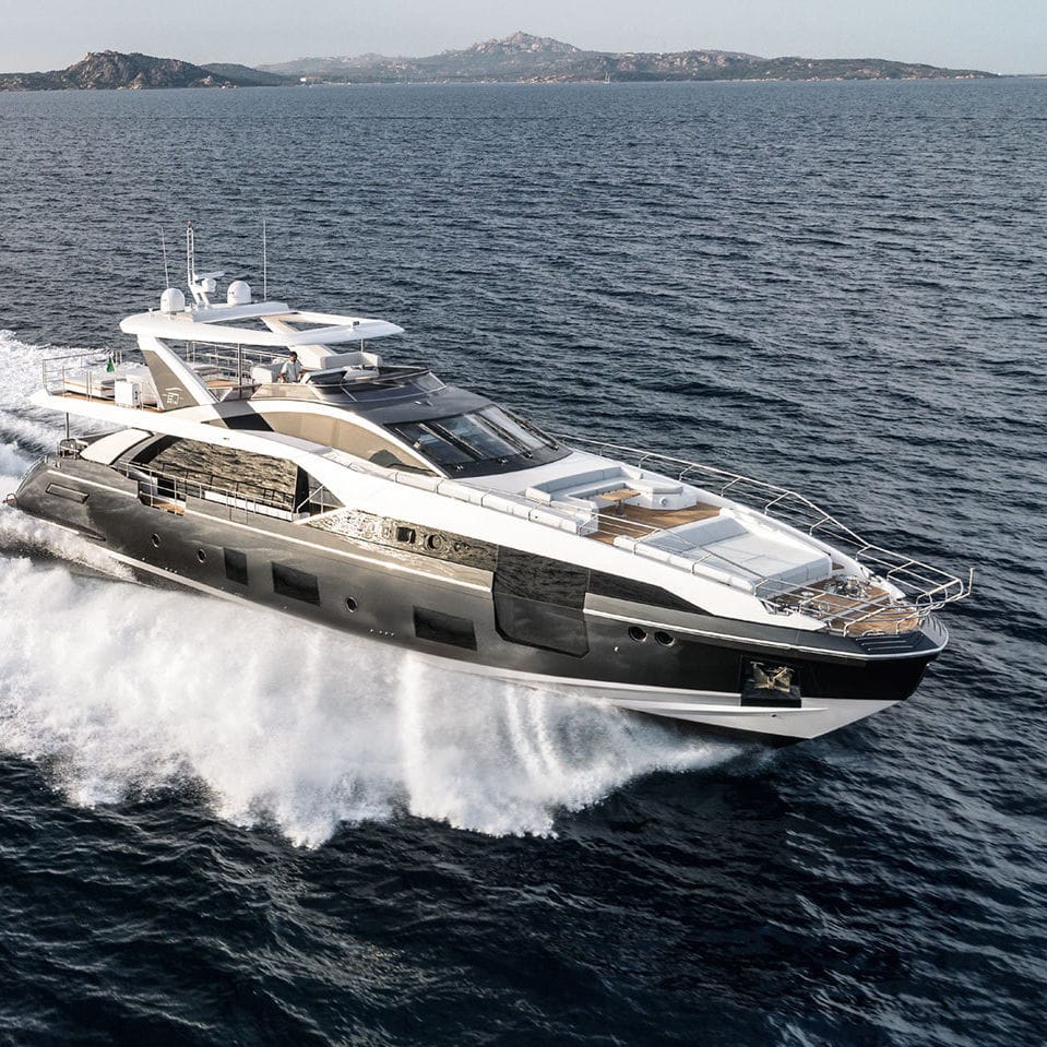 Iate a motor de cruzeiro - GRANDE 27M - Azimut - com flybridge / V ...