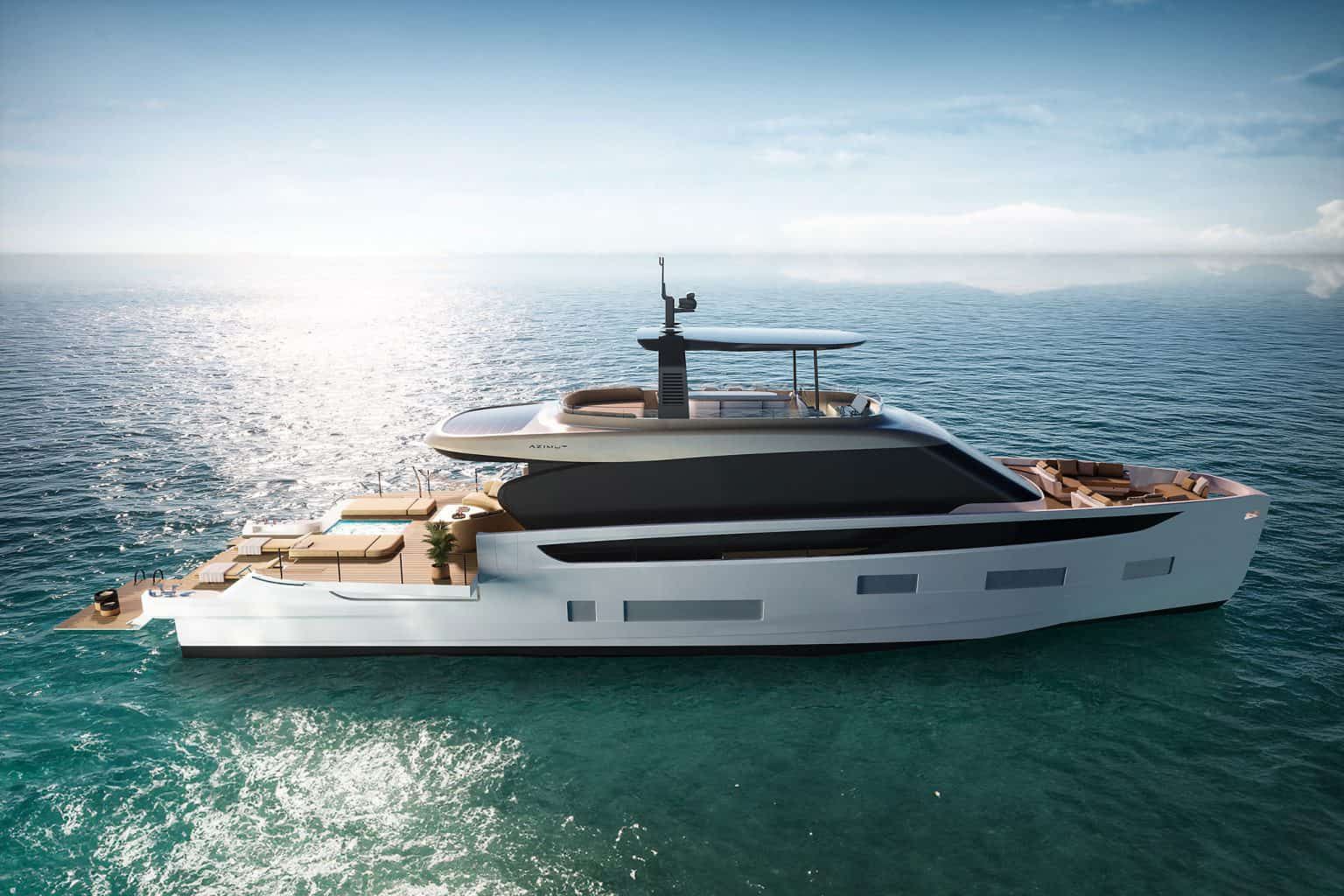 Iate a motor de cruzeiro - SEADECK 9 - Azimut - com hard-top / IPS POD ...