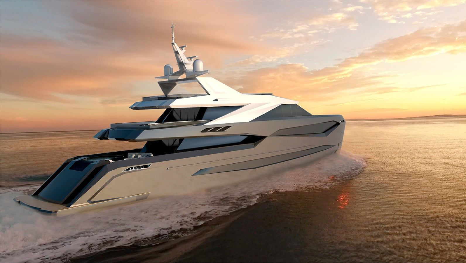 Superiate esportivo - 42m - Brythonic Yachts - com casco de planeio ...