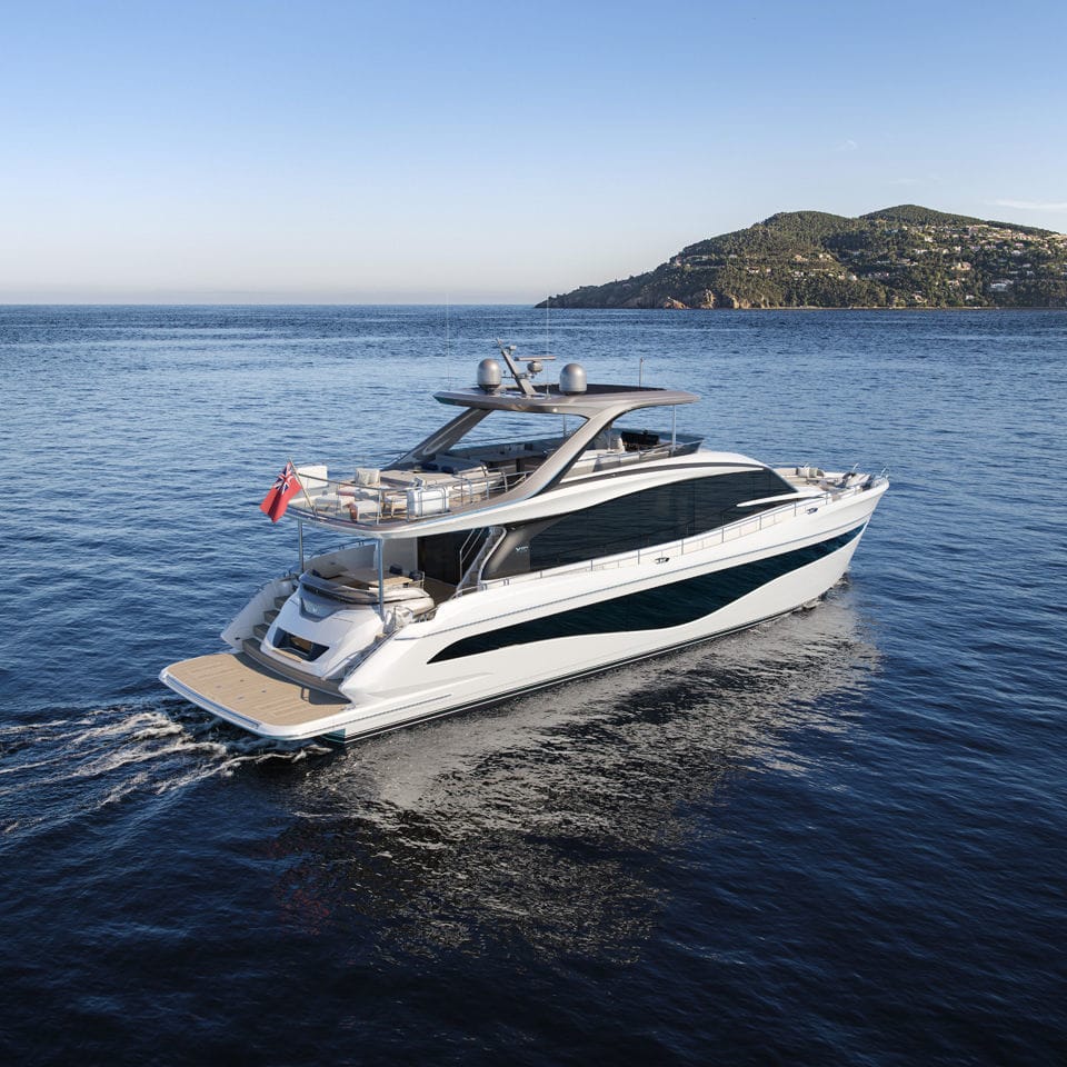 Iate a motor de cruzeiro - Y80 - Princess - com flybridge / 4 cabines ...