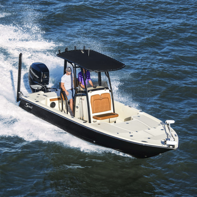 Bay boat com motor de popa - 231 XS - Scout Boats - com console central ...