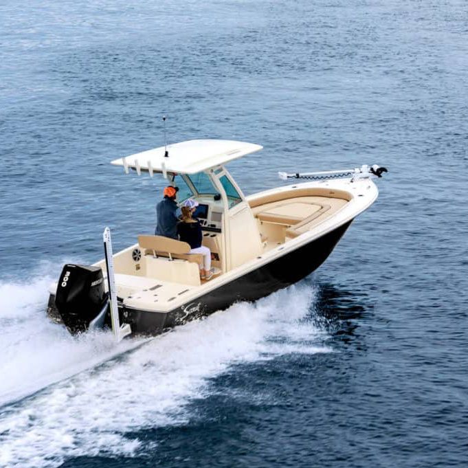 Bay boat com motor de popa - 251 XS - Scout Boats - com console central ...