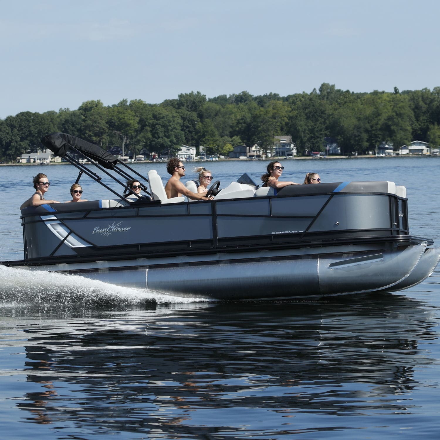 Pontoon boat com motor de popa - GENEVA SPORT 23 LR DH - Sunchaser Corp ...
