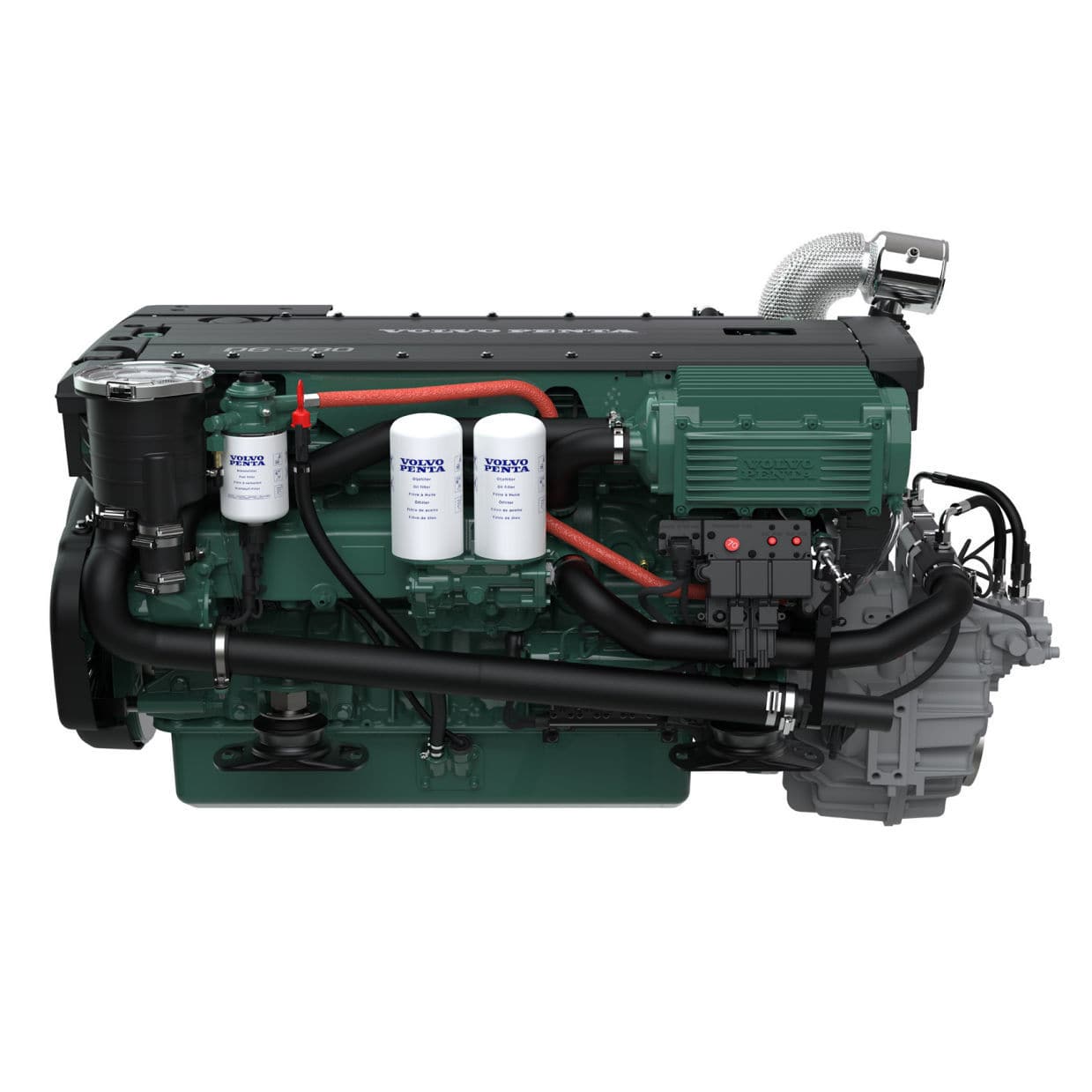 Motor de centro - D6 series - Volvo Penta - a diesel / para embarcação ...