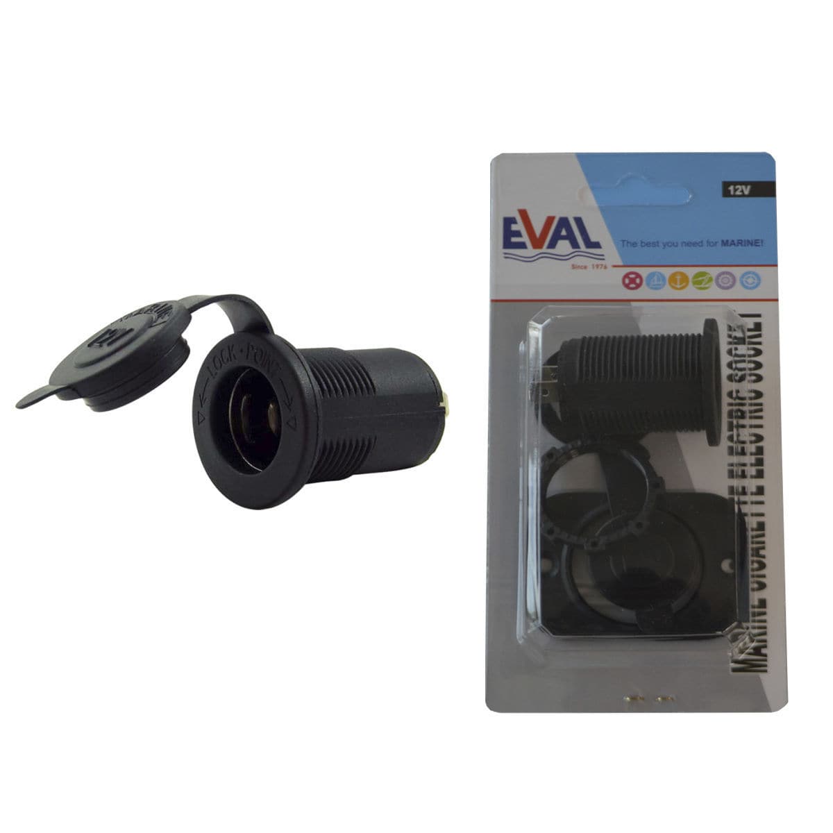 Tomada estanque elétrica para barco - 01579 - Eval