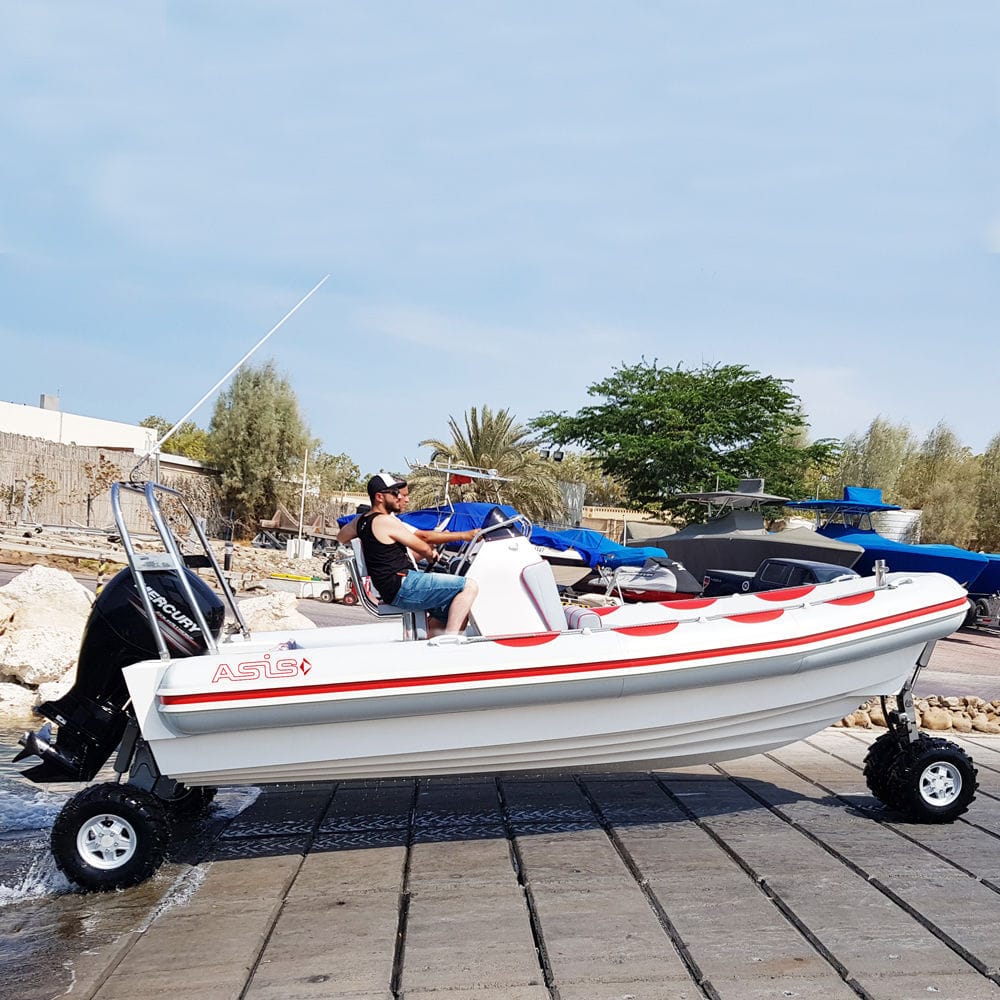 Barco inflável anfíbio - 4WD 7.1 M - ASIS BOATS - com motor de popa ...