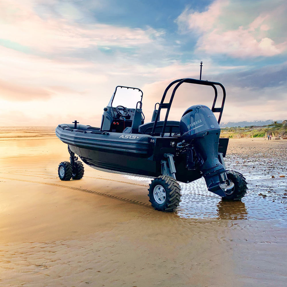 Barco inflável anfíbio - 4WD 7.1 M - ASIS BOATS - com motor de popa ...