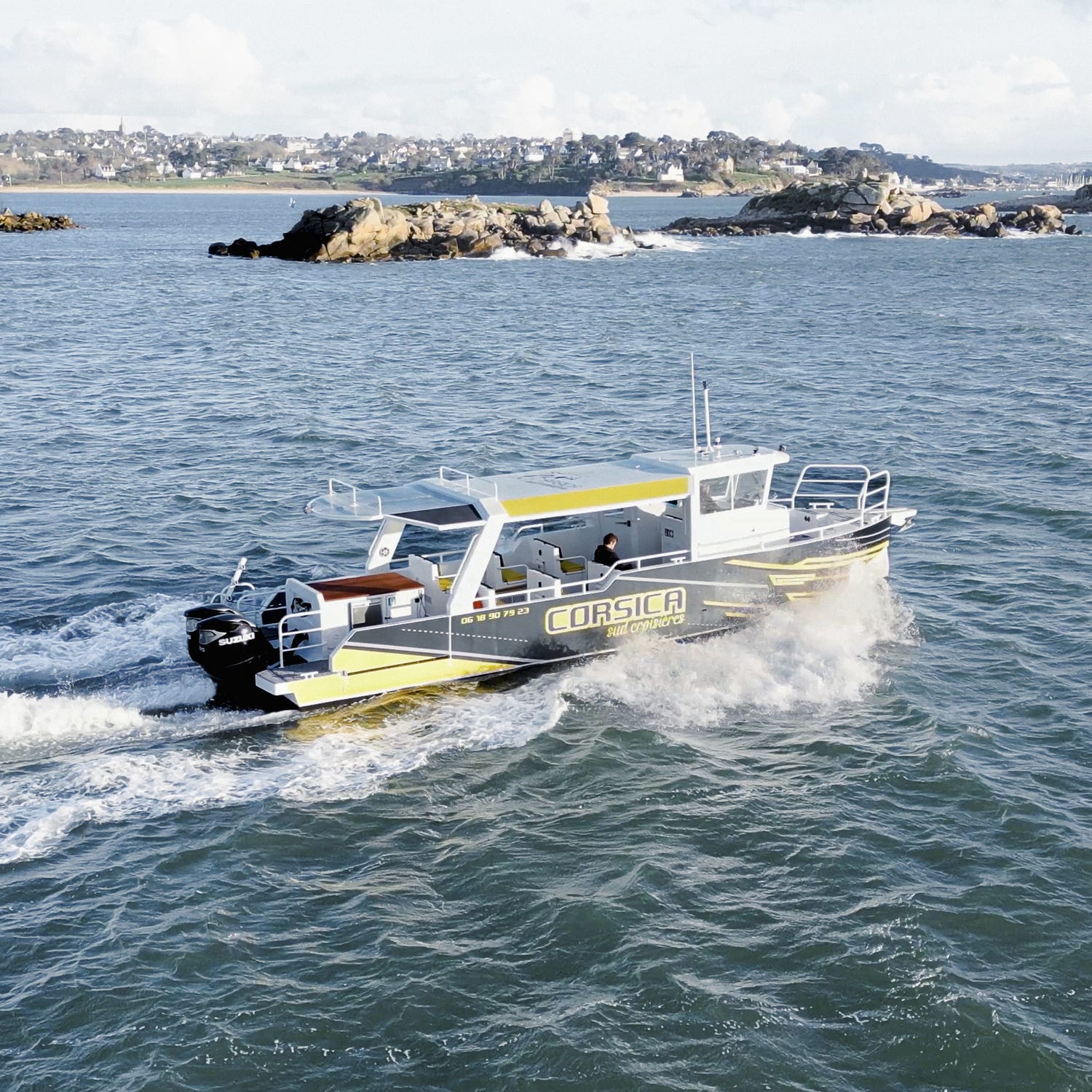 Barco de passageiros - ARGO 1200 - BORD A BORD - com motor de popa / em ...