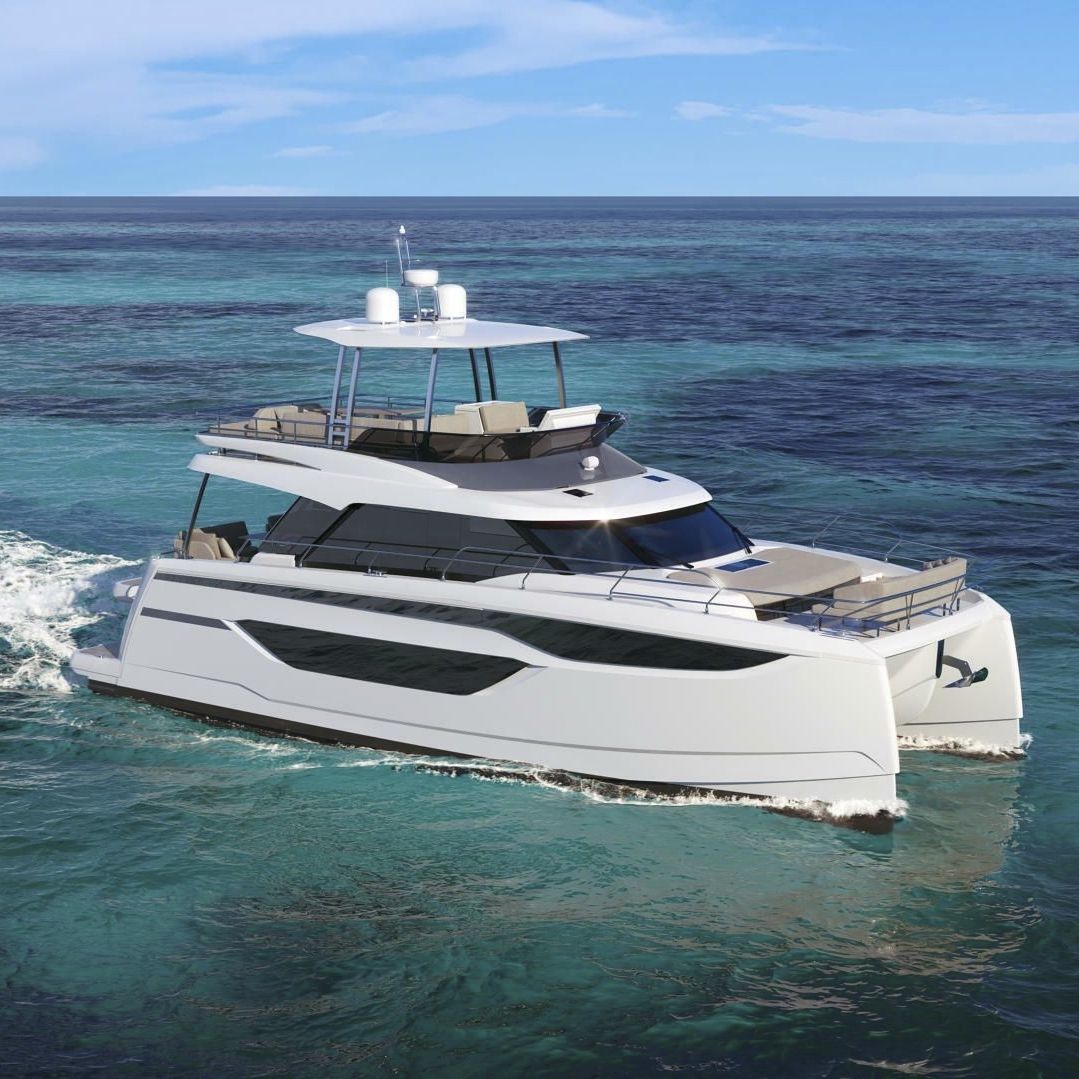 Lancha Express Cruiser catamarã - M48 - Prestige Yachts - com motor de ...