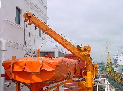 Turco para navio - RHS.L.S. - GLOBAL DAVIT - para bote de resgate / manual