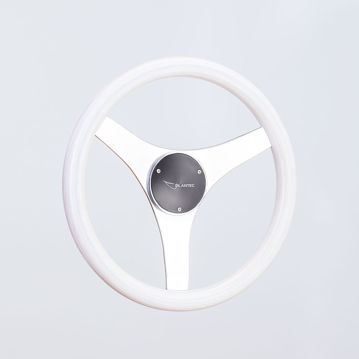 Volante para barco a motor em alumínio - SW0045 pol/mah-white ...