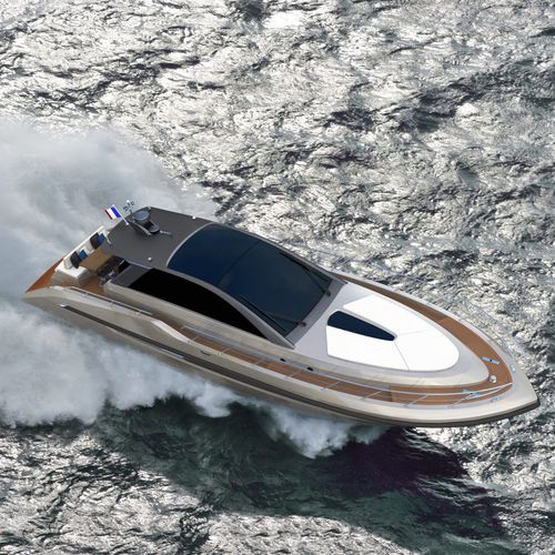 Lancha Express Cruiser com motor de centro - 1500 - Couach - bimotor ...